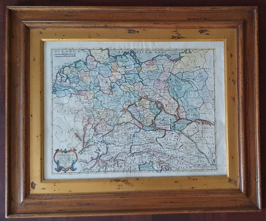 Bild - Kolorierter Kupferstich-Landkarte Germania (Gebraucht) in Kreuzlingen für CHF 340 – mit ...