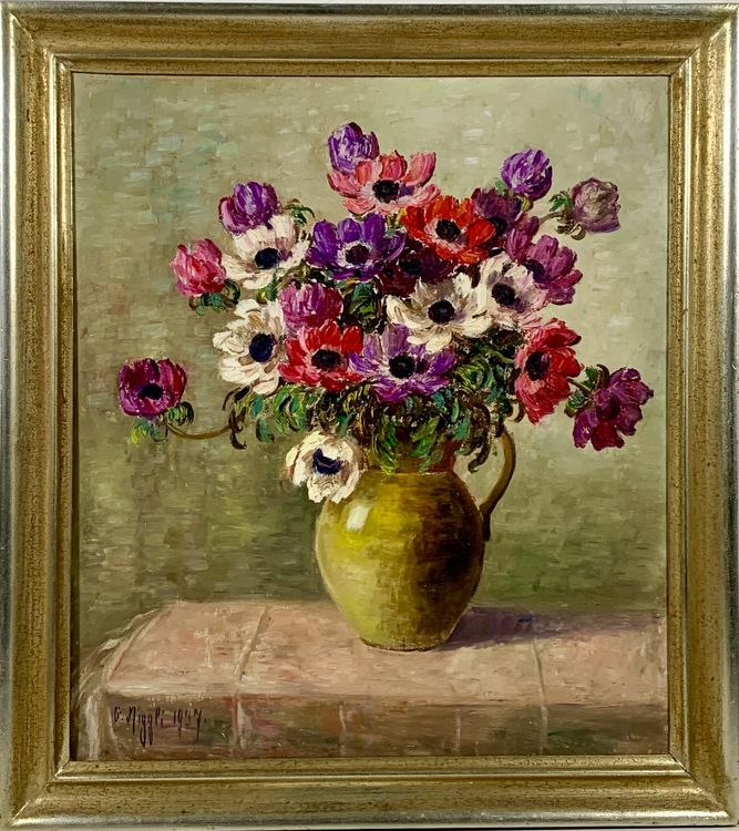 Gret Niggli (1882-c.1954) grosses Stilleben Gemälde (Gebraucht) in Root ...