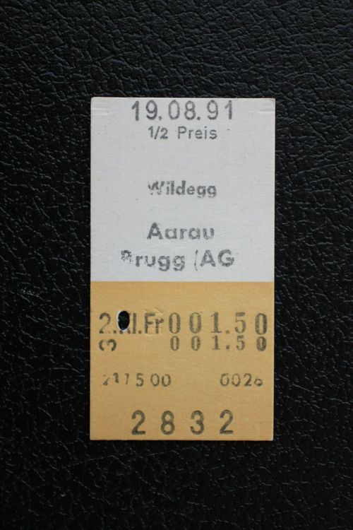 SBB Billette / Wildegg - Aarau - Brugg ( AG ) | Kaufen auf Ricardo