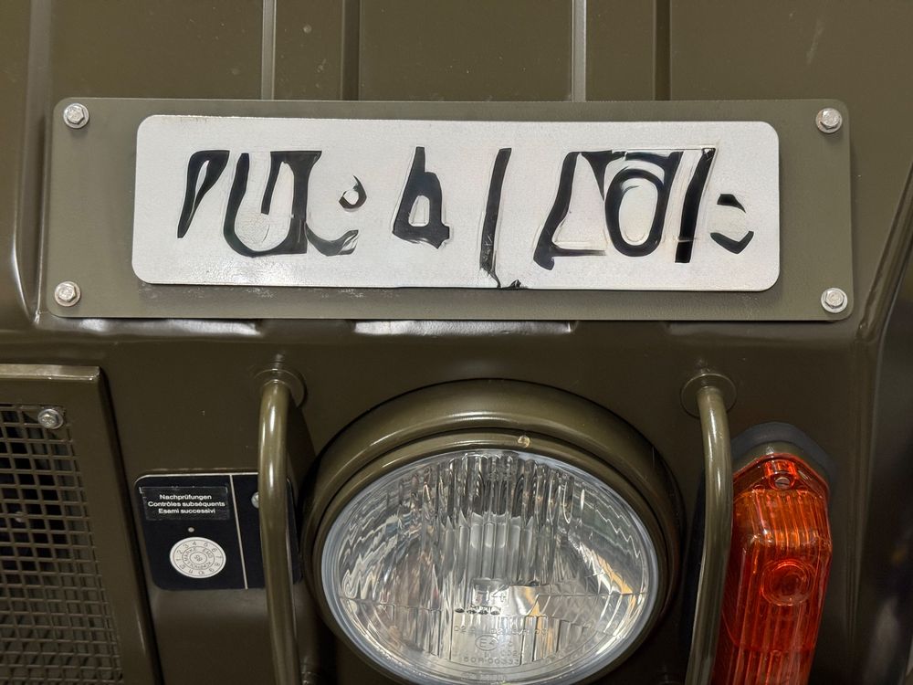 Nummern-Bleche vorne&hinten für Steyr-Puch Pinzgauer 710/712 (Neu und ...