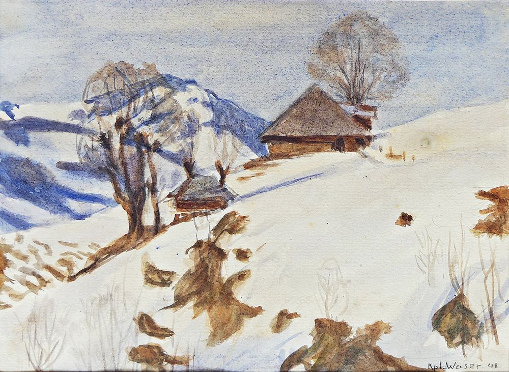 Heini WASER (1913-2008) - Aquarell aus Militärdienst! (Gebraucht) in Ostermundigen für CHF 35 ...