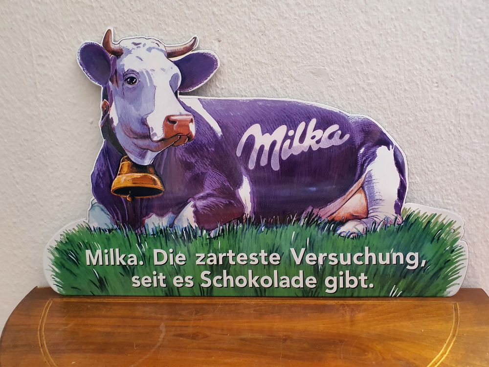 Emailschild Milka Kuh Schokolade Logo Emaille Schild Reklame (Neu ...