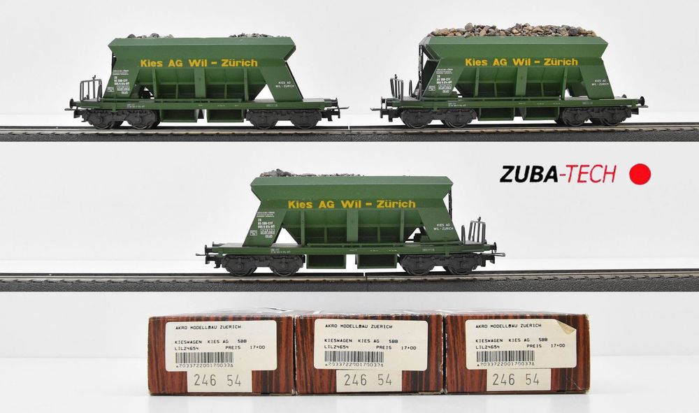 Liliput 3x Kieswagen Kies AG Wil-Zürich SBB H0 GS mit OVP | Kaufen auf Ricardo