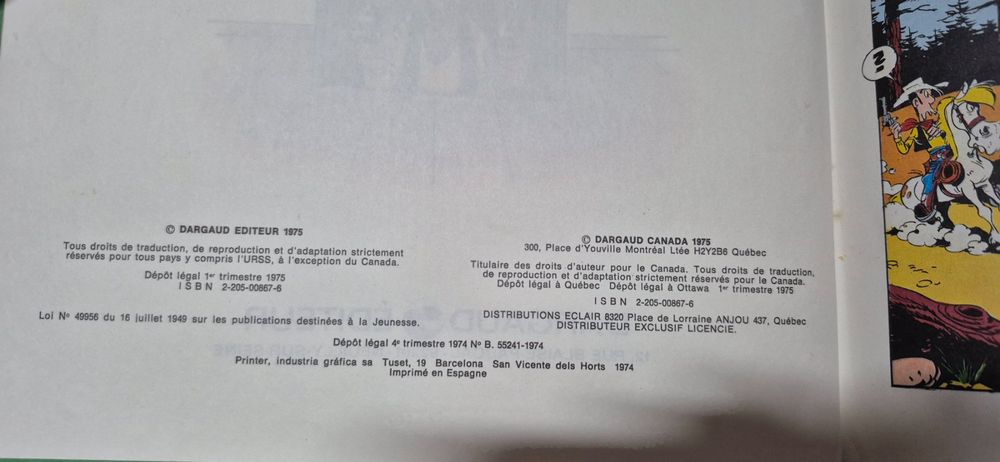 Lucky Luke - Le Cavalier Blanc édition originale en bon état (D ...