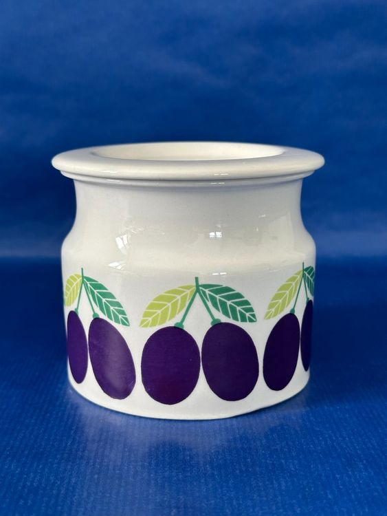 ARABIA Finland Pomona Jam Pot Zwetschgen mit Deckel (Neu (gemäss ...