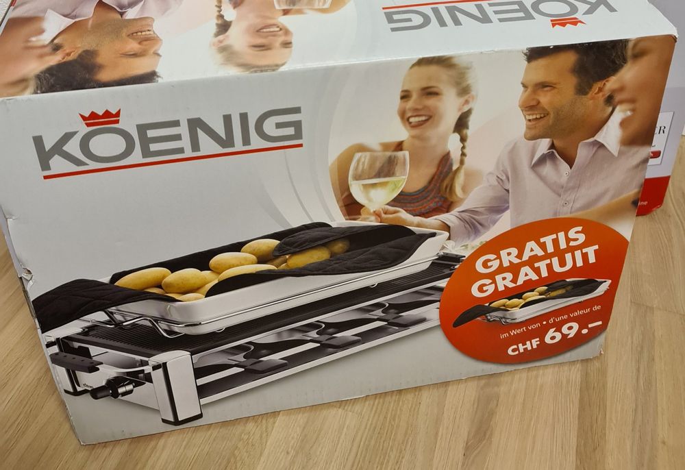Koenig Raclette-Grill für 8 Personen inkl. Kartoffelwärmer | Kaufen auf ...