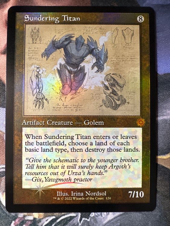 Sundering Titan FOIL #120 Retro Frame Artifacts (Neu (gemäss Beschreibung)) in Windlach für CHF ...