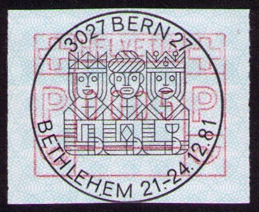 ATM 6_S-VO 3027 BERN BETHLEHEM 21.-24.12.81_Heilige 3 Könige (Gebraucht ...