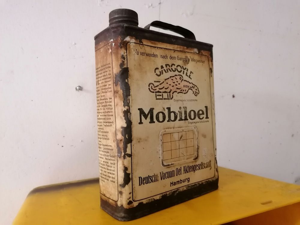 Mobiloel cargoyle Hambourg collector rare 1935 Shell Castrol (Defekt ...