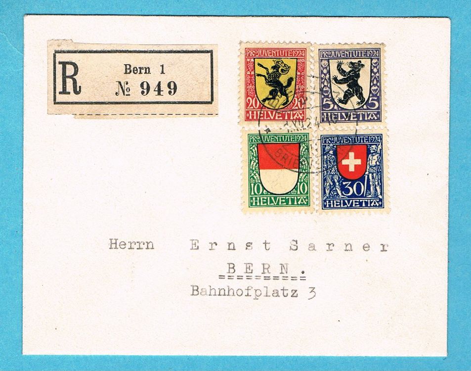 Pro Juventute 1924 Stempel BERN 1 BRIEFVERSAND 1.XII.24 (ET) | Kaufen auf Ricardo