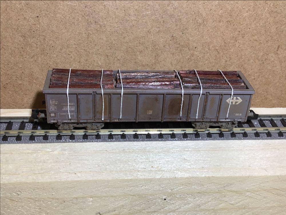 ROCO Spur N SBB EAOS mit Echtholzladung, gealtert | Kaufen auf Ricardo