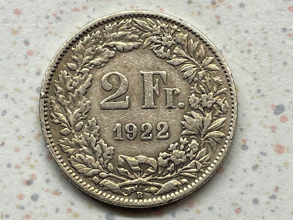 1922 2 Franken sehr gesuchter Jahrgang ! selten !!! (Gebraucht) in Winterthur für CHF 6 – mit ...