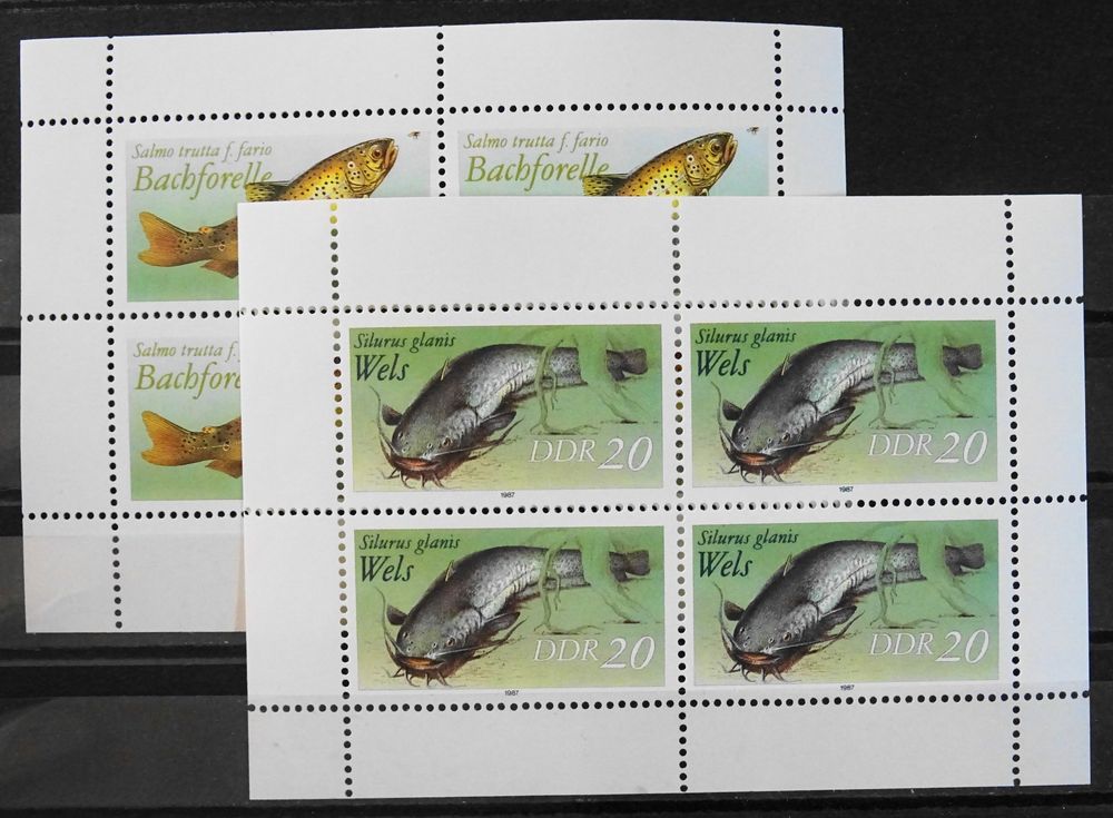 DDR 1987, Kleinbogen **postfrisch (Neu und originalverpackt) in Haslen GL für CHF 1.5 – mit ...