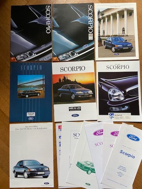 FORD SCORPIO grosses Prospekt-Konvolut big brochure lot CH (Gebraucht) in Langenthal für CHF 24. ...