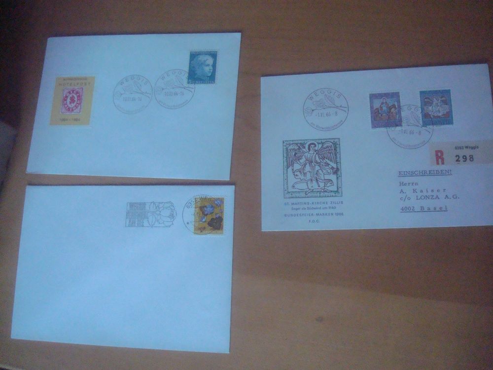 Schner Beleg Stempel WEGGIS mit Vignette Hotelpost 1964 | Kaufen auf ...