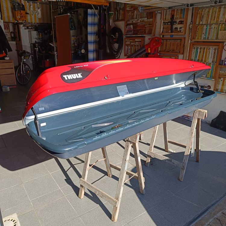Thule Liberty 500 Dachbox, rot, ideal auch für Skiurlaub! (Gebraucht ...
