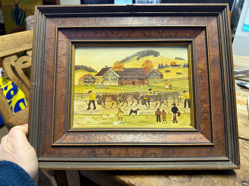 (22) Schöbi Vera Acrylgemälde Appenzeller Brauchtum signiert (Gebraucht ...