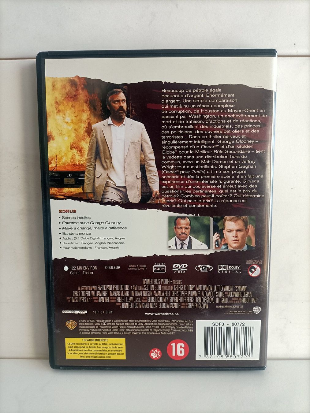 DVD Syriana (fr/uk) George Clooney Matt Damon Jeffrey Wright (D ...