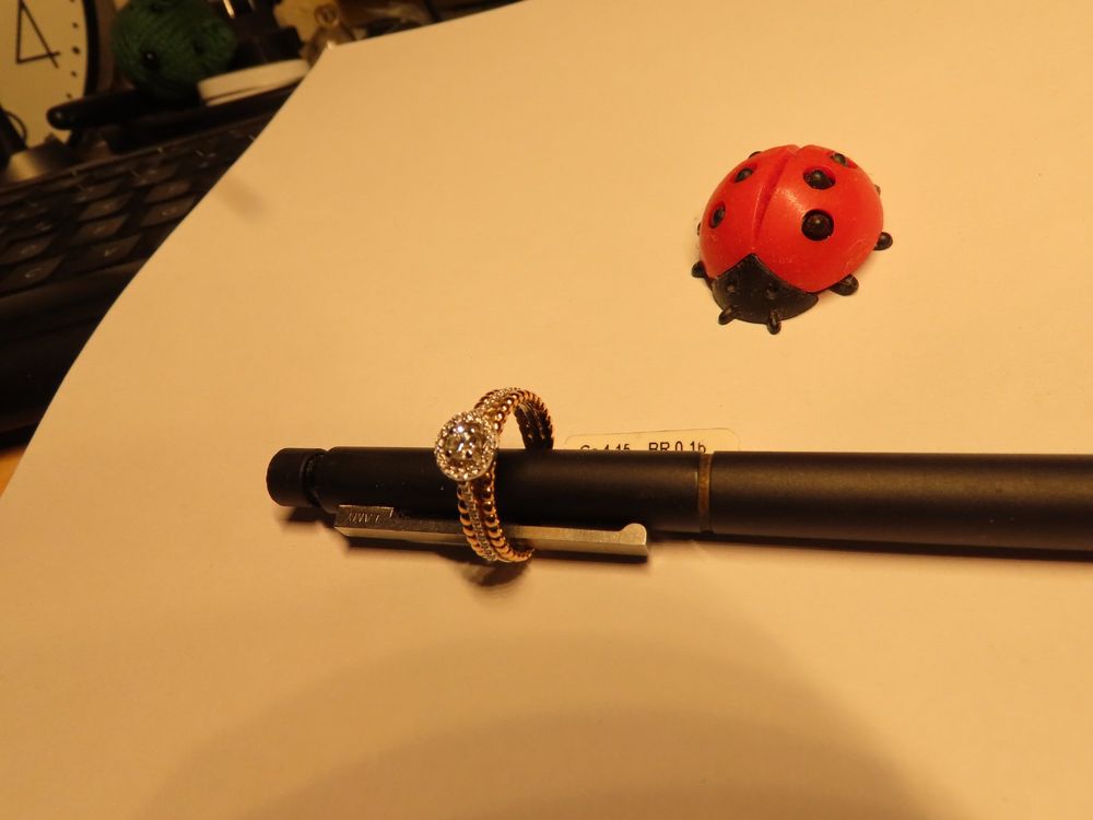 Ring Rot- und Weissgold 750, Brillanten 0,36 ct. (Neu und ...