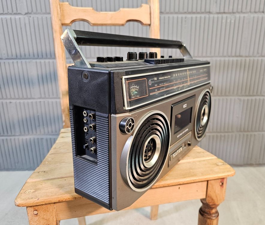 1980s Silver Stereo Radio Cassette Recorder Boombox Ghetto (Gebraucht ...