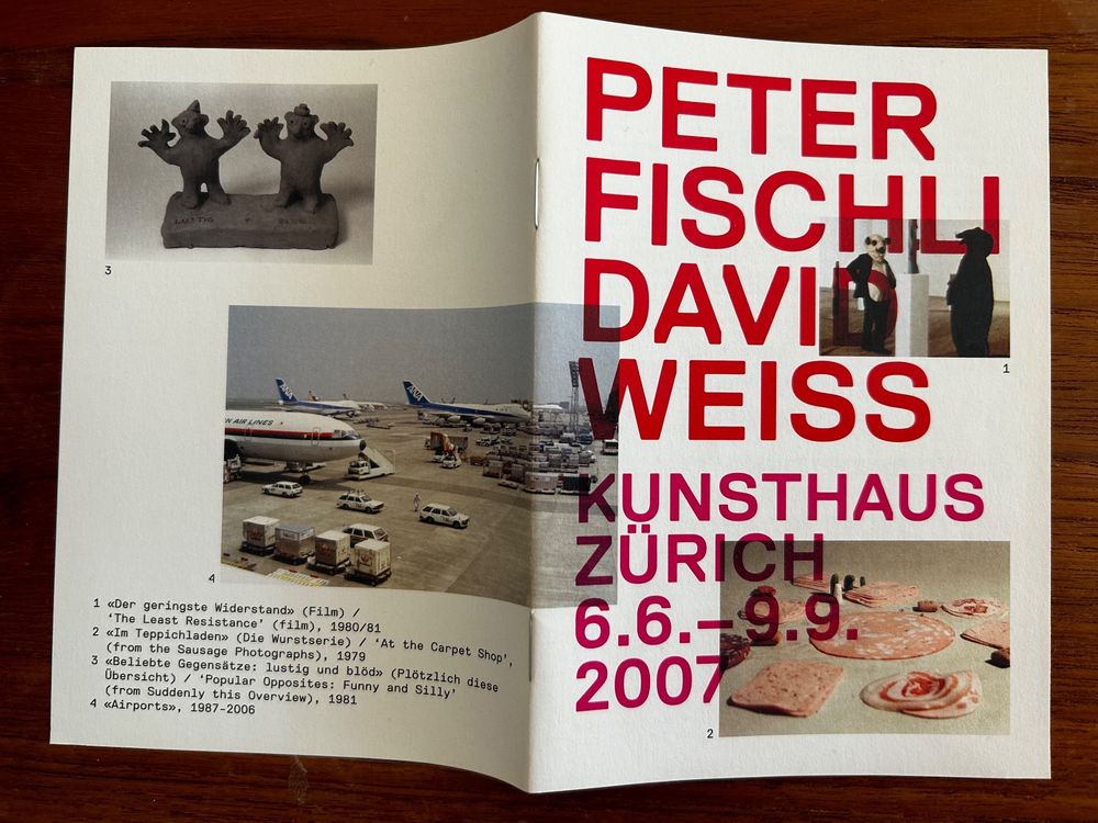 FISCHLI WEISS Broschure / KUNSTHAUS ZÜRICH 2007 (Gebraucht) in Zürich ...