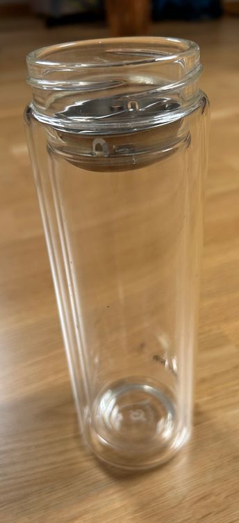 Teeglas doppelwandig mit Edelstahl Sieb und Deckel 430ml | Kaufen auf Ricardo