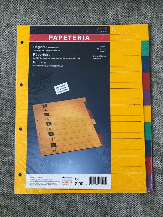 Register 10-teilig - farbig (Neu und originalverpackt) in Zollikofen ...