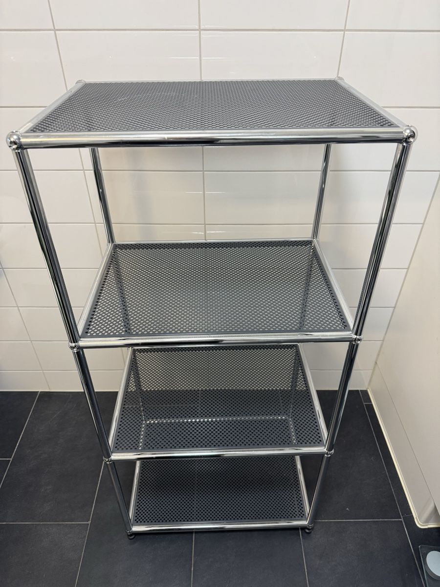 USM Haller Regal, 4 Tablare, Top Zustand, Metall, Chrom! (Gebraucht) in ...