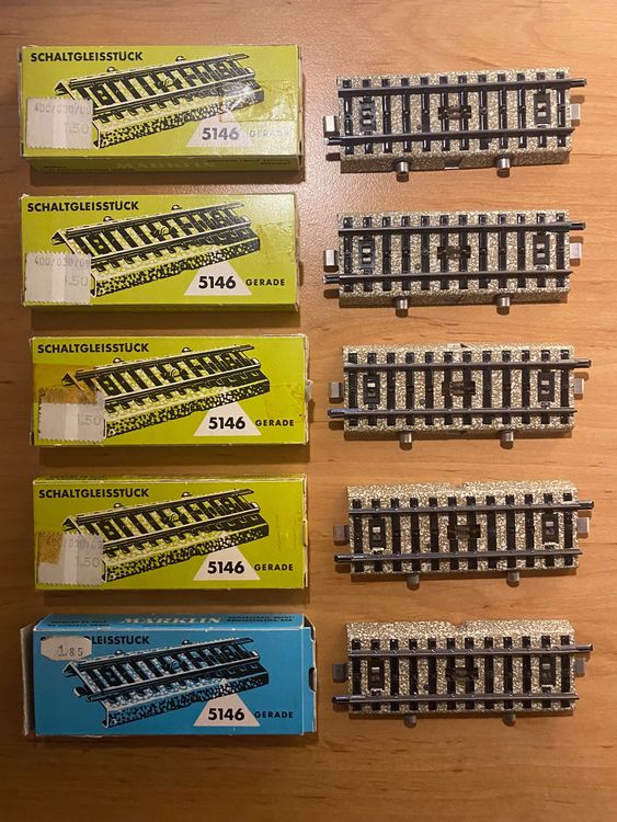 5x Märklin 5146 Schaltgleisstück gerade (Gebraucht) in Adelboden für ...