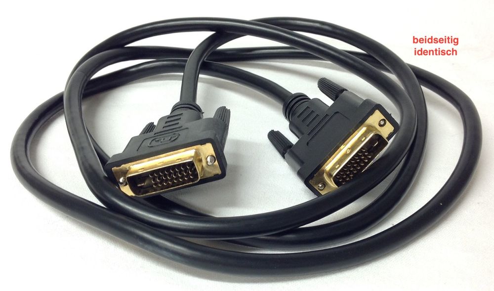 Monitor Kabel DVI-D Dual Link ST/ST ca.1,81m schwarz/golden (Gebraucht ...