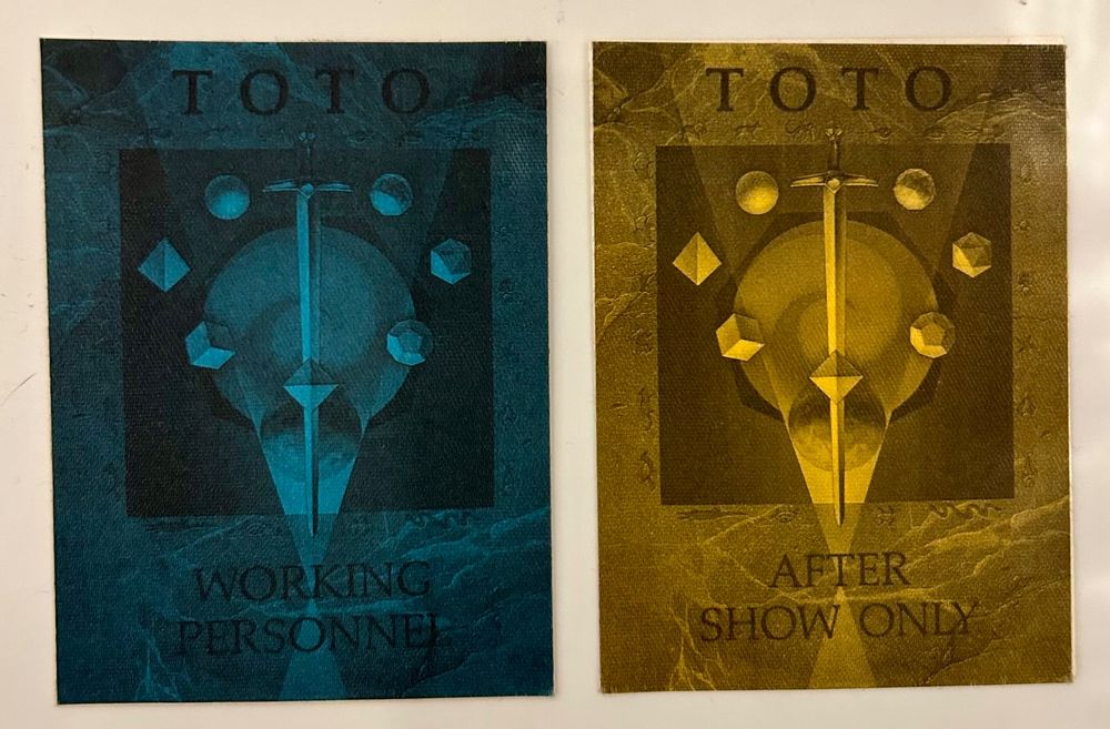 TOTO „P2PTour“ 1990 BACKSTAGE PÄSSE UNUSED LUKATHER PORCARO (Neu ...