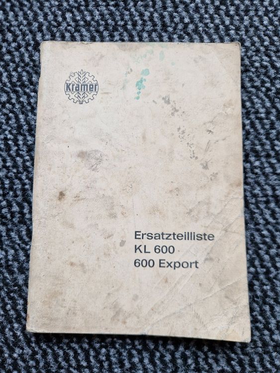 Original ET-Liste Kramer Traktor KL600, 600 Export | Kaufen auf Ricardo