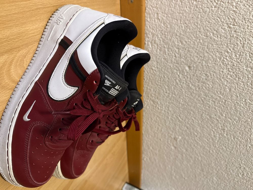Nike Air Force 1, bordeaux-weiss, Grösse 44, Top Zustand! (Gebraucht ...