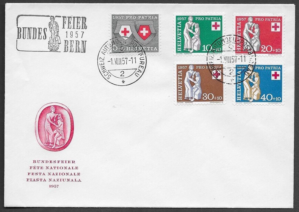 1957 illust. Kuvert o Bundesfeier BERN + Serie selten ab 1.- | Kaufen auf Ricardo