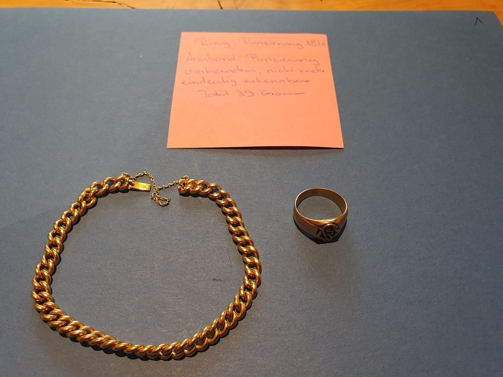 1 Armband und 1 Ring aus Gold / aus Nachlass (Gebraucht) in Schlossrued ...