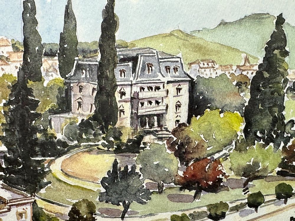 ELISE BURNAND 1996 Aquarelle sur carton Lausanne La Source (Gebraucht) in Morges für CHF 220 ...