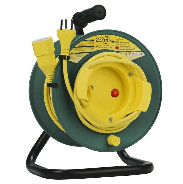 Kabelrolle Typ12 Olivgrün-Gelb 25m | Kaufen auf Ricardo