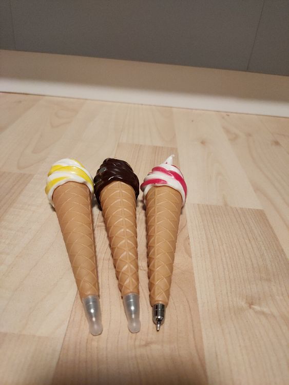 3 Fun Ice Cream Cone Shaped Pens 🍦 ️🍦 (Neu (gemäss Beschreibung)) in ...
