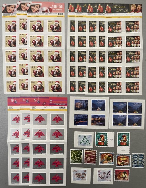 selbstklebende Weihnachts-Briefmarken Frankatur CHF 132.80 (Neu (gemäss Beschreibung)) in ...
