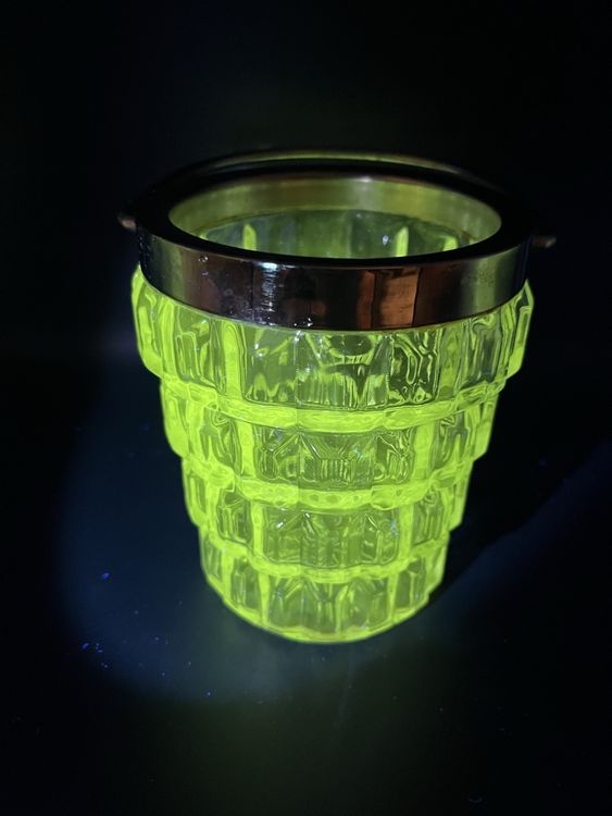 Seau à glace vintage en verre Uranium et métal (D'occasion) à Meyrin ...