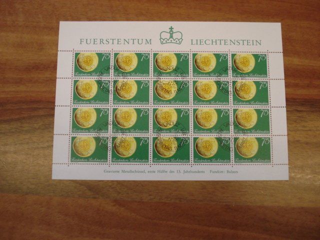 Liechtenstein 1971, Bogen 75 Rp, ET-o (Gebraucht) in Niederwil AG für CHF 1 – mit Lieferung auf ...