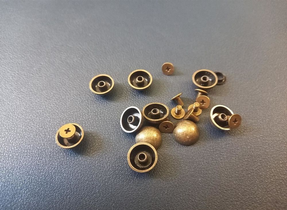 50x Rundniete zum Einschrauben / Rivet rond à visser - 2cm (Neu und ...