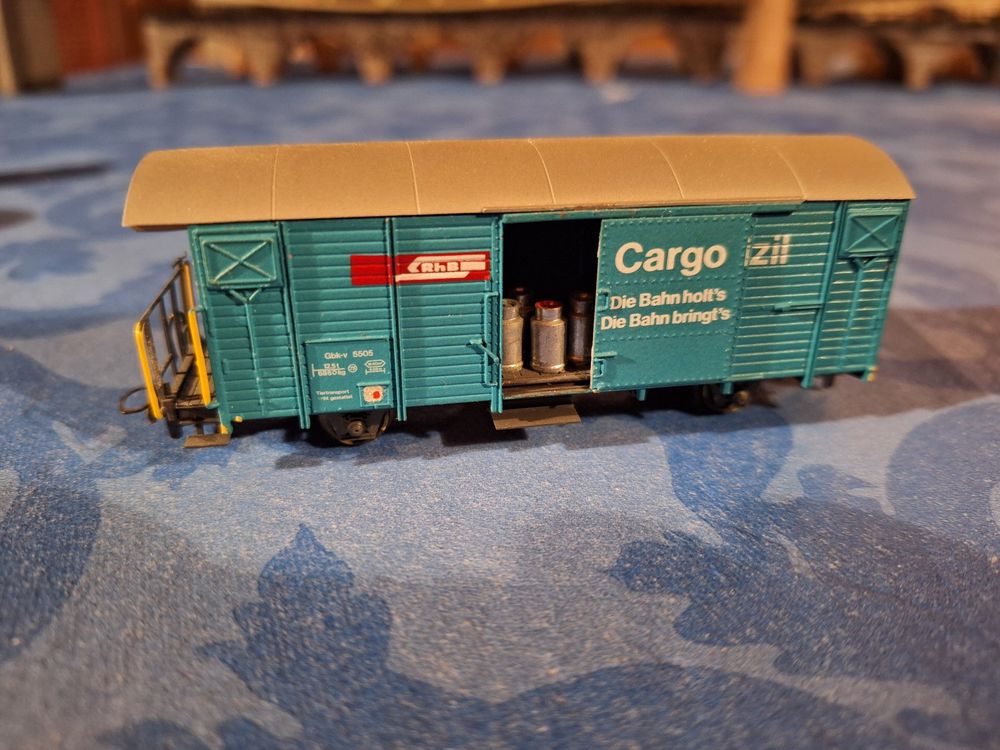 RhB - STL HOm - 3 wagons marchandises + 1 fourgon (Neu (gemäss ...