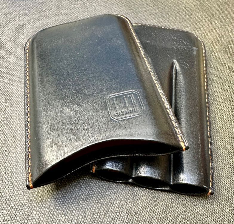 Vintage DUNHILL Black Leather 3 Triple Cigar Case (Gebraucht) in Genève ...