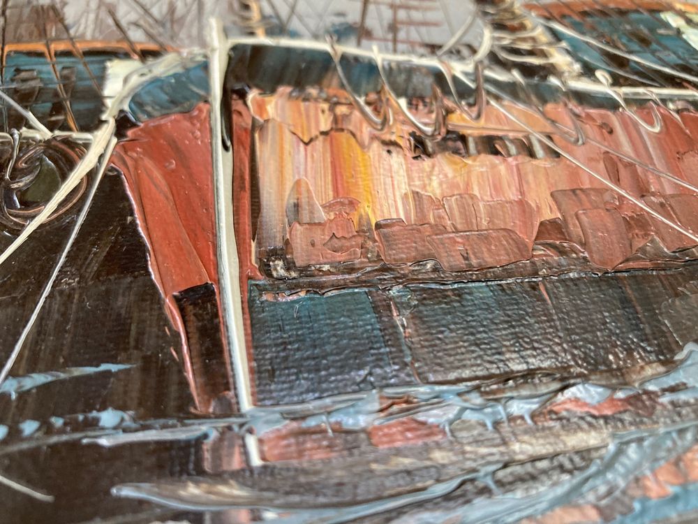 Seltenes wertvolles Gemälde Schiffe Hafen signiert | Kaufen auf Ricardo