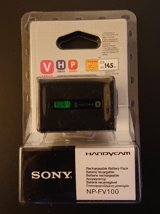 NEU - Sony NP-FV100 NP FV100 Akku Rechargeable Battery Pack (Neu und originalverpackt) in ...
