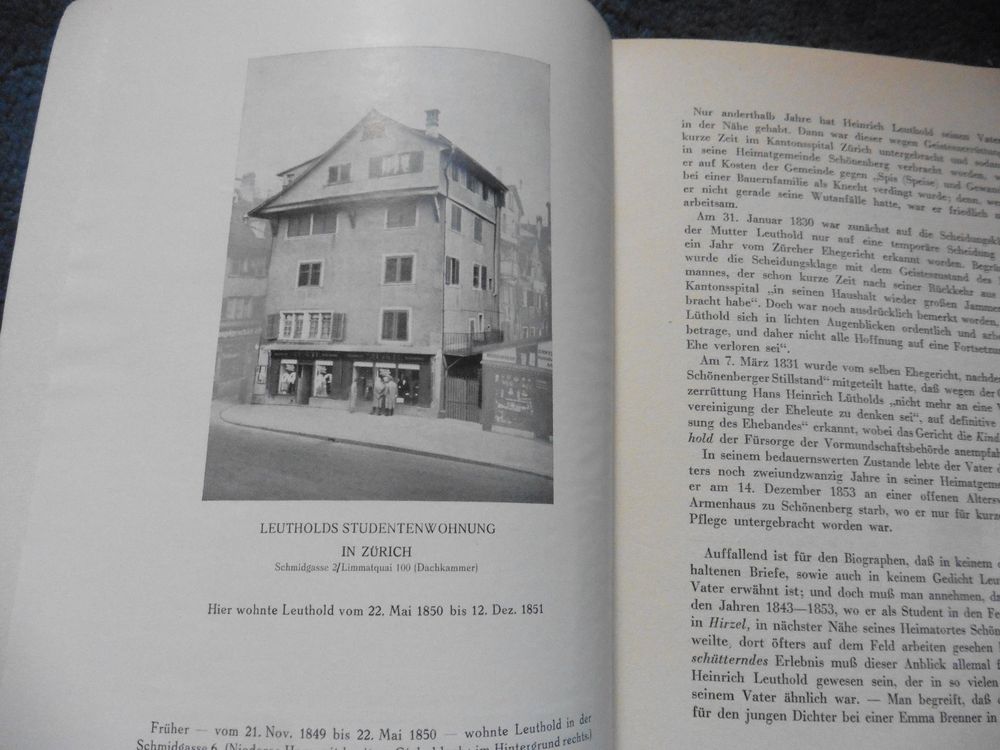 Hch.Leuthold,Dichter,1935,Wetzikon,Zürich,Fotos,Hirzel,Spiry | Kaufen ...