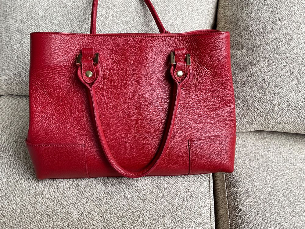 Leder Tasche rot, Genua in Rot - neuwertig (Gebraucht) in Urdorf für ...