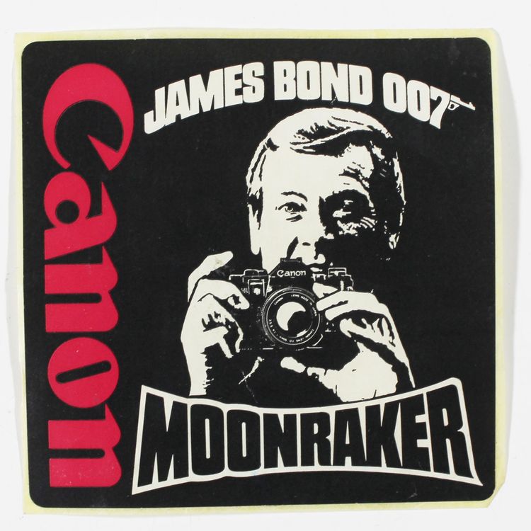 James Bond Roger Moore CANON Aufkleber / Sticker 1979 Selten (Neu ...