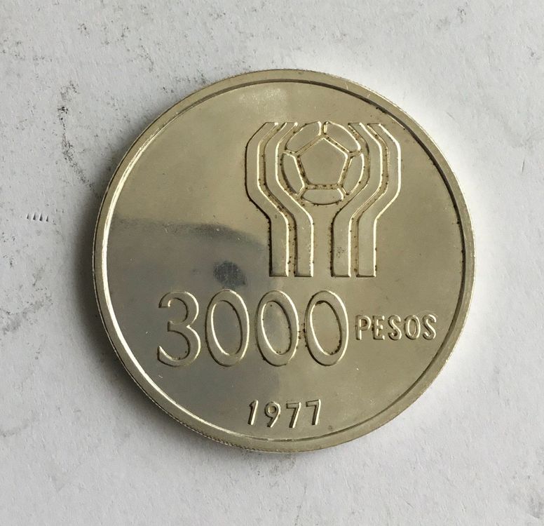 3000 Pesos 1977 Argentina - Silber | Kaufen auf Ricardo